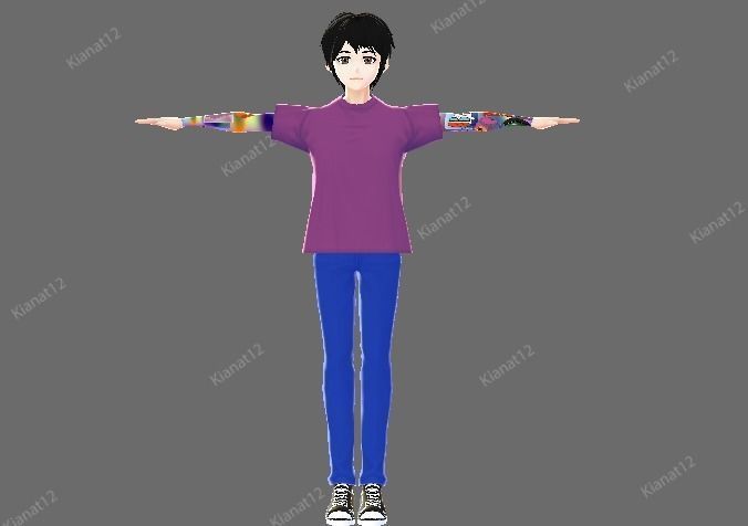 3D model 3d male anime avatar for vrchat VR / AR / low-poly | CGTrader