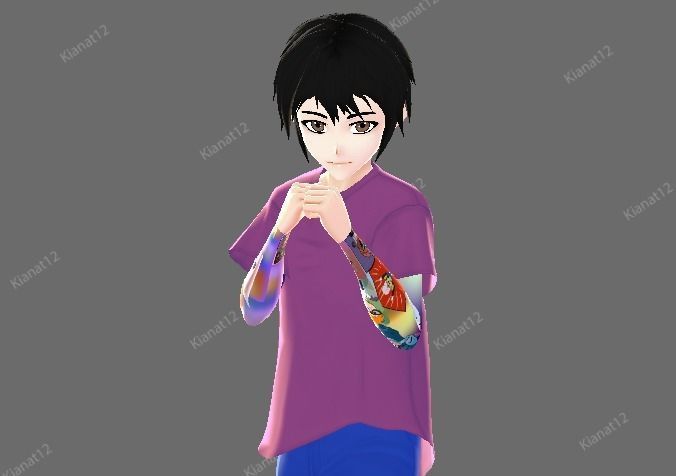 3D model 3d male anime avatar for vrchat VR / AR / low-poly | CGTrader