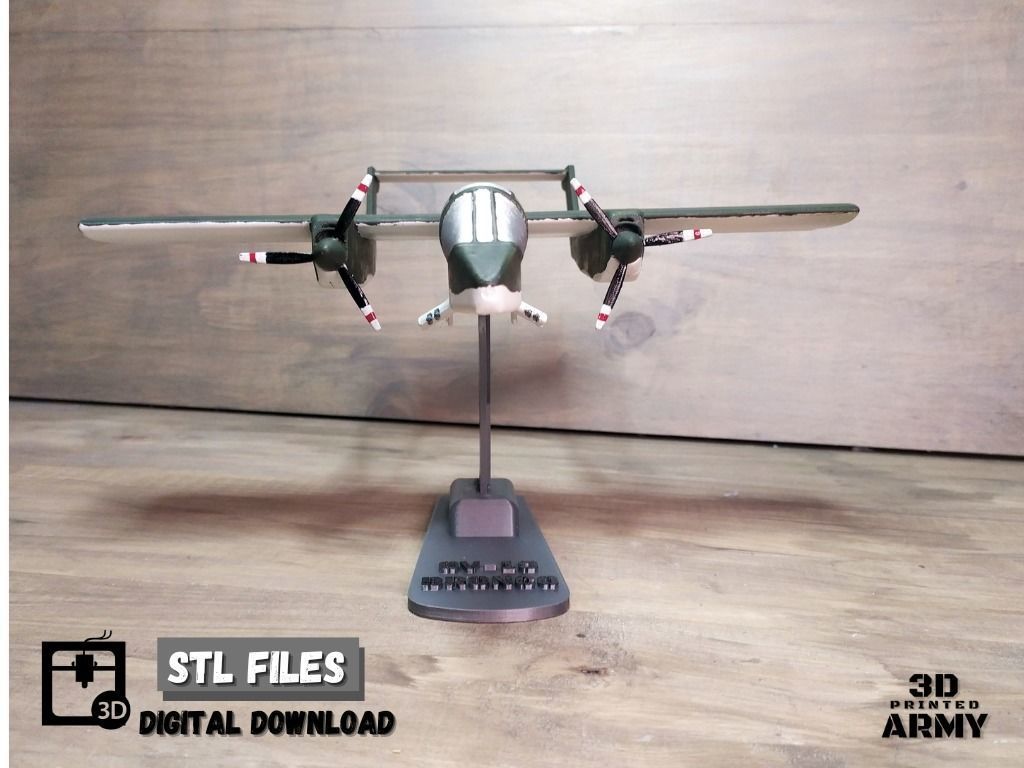 OV-10 Bronco -3D printed scalemodel - 1-40e scale -STL files 3D model ...