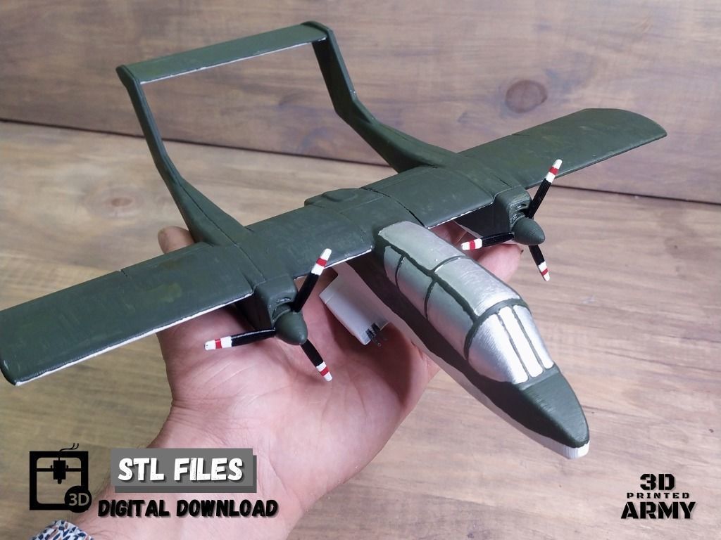 OV-10 Bronco -3D printed scalemodel - 1-40e scale -STL files 3D model ...