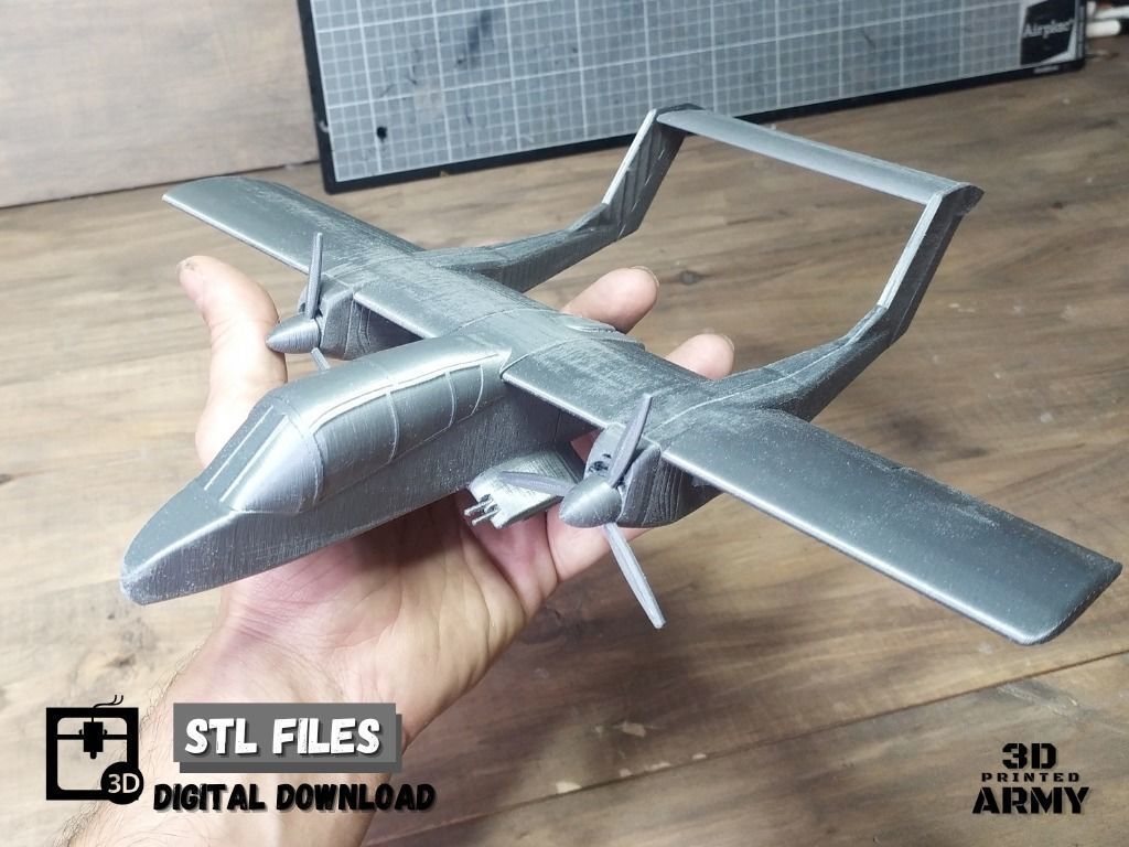 OV-10 Bronco -3D printed scalemodel - 1-40e scale -STL files 3D model ...