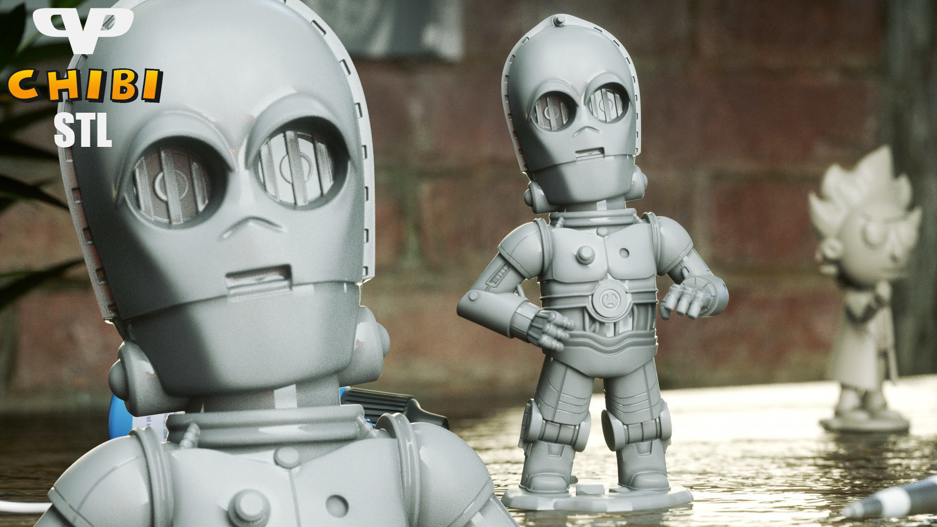 C-3PO Chibi STL for 3D Printing ChibiSTL 3DXM 3D model 3D printable ...