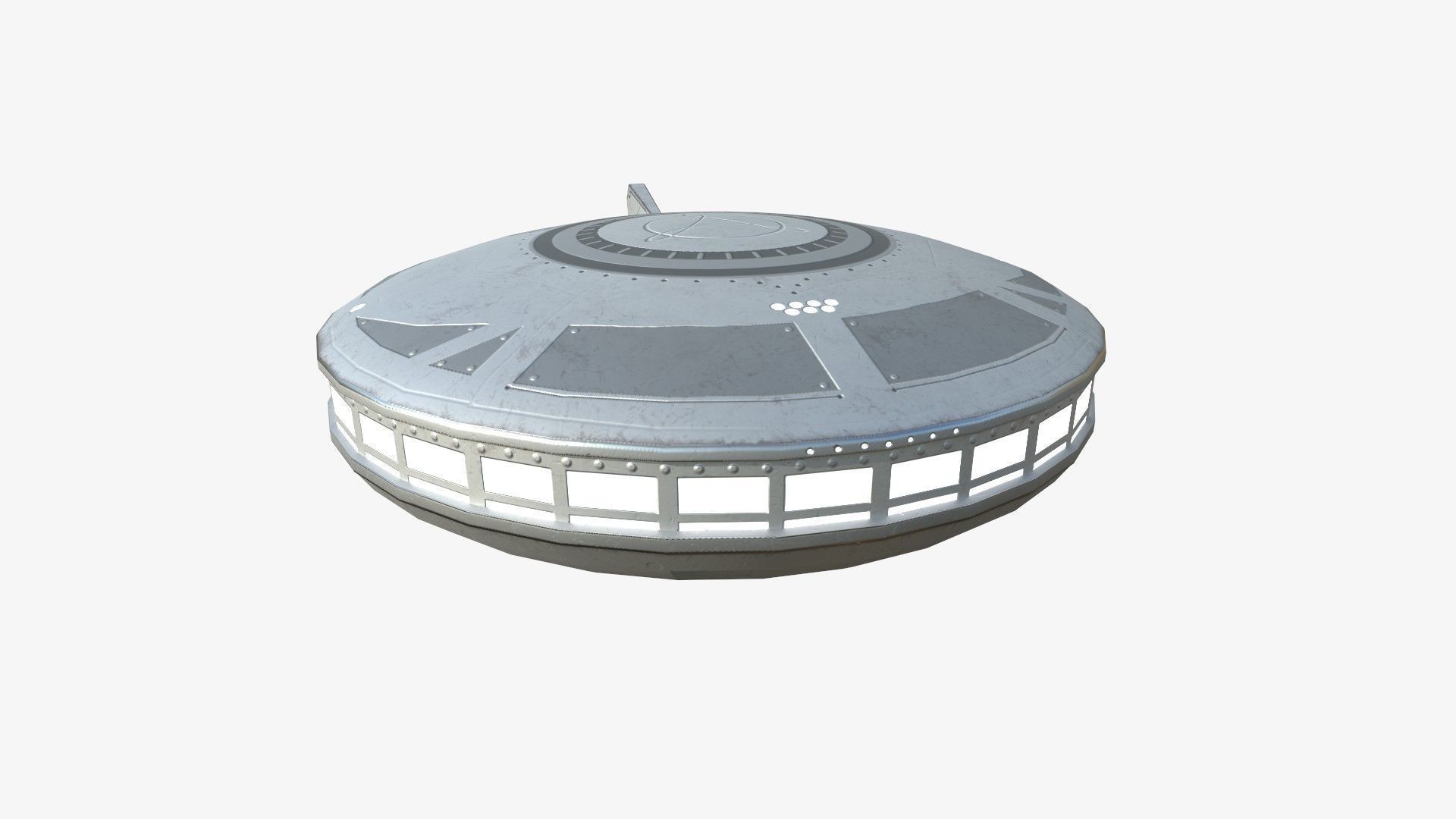 3D model Alien Spaceship UFO A01 Steel - Sci Fi Spacecraft Design VR ...