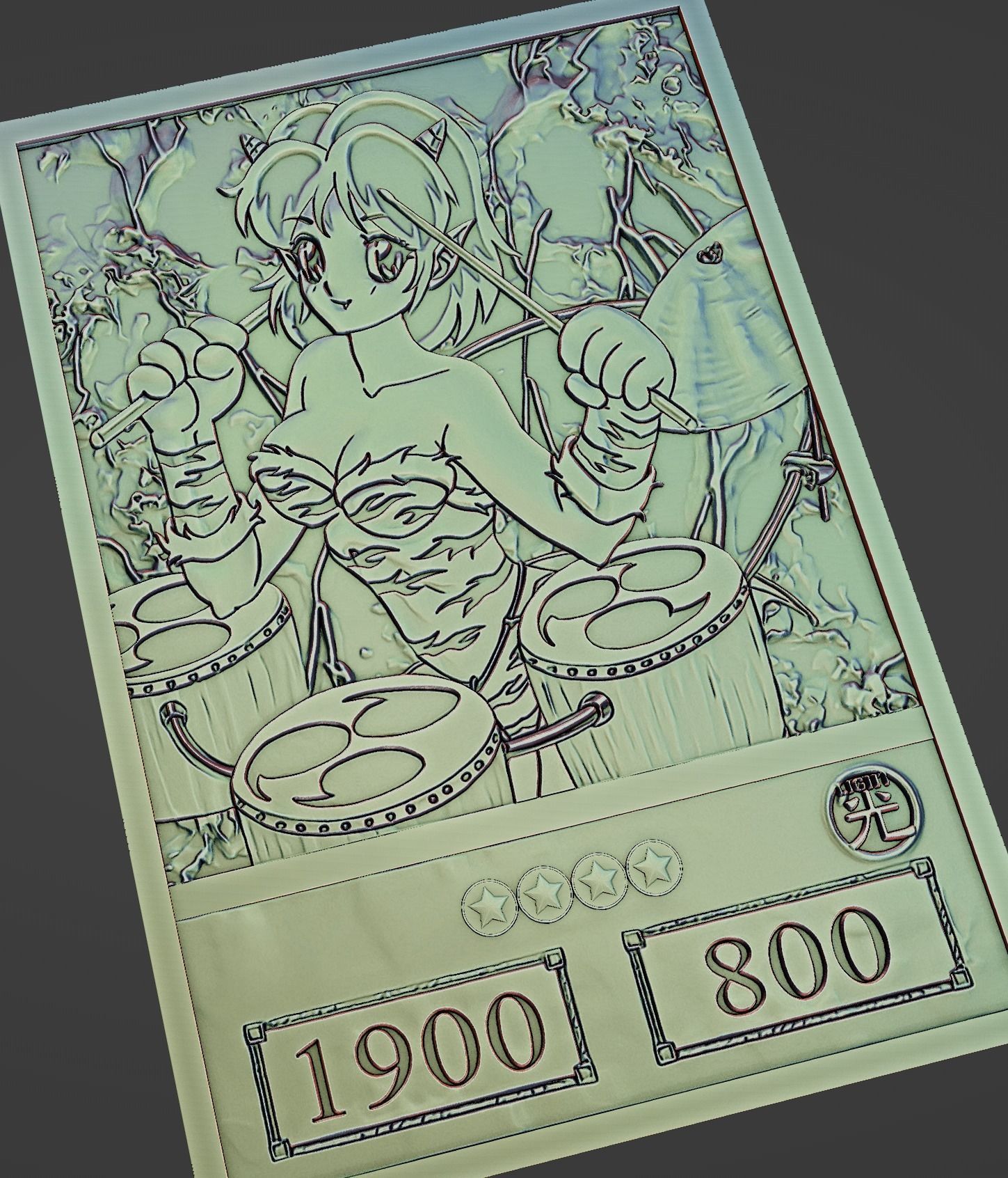 thunder nyan nyan - yugioh 3D model 3D printable | CGTrader