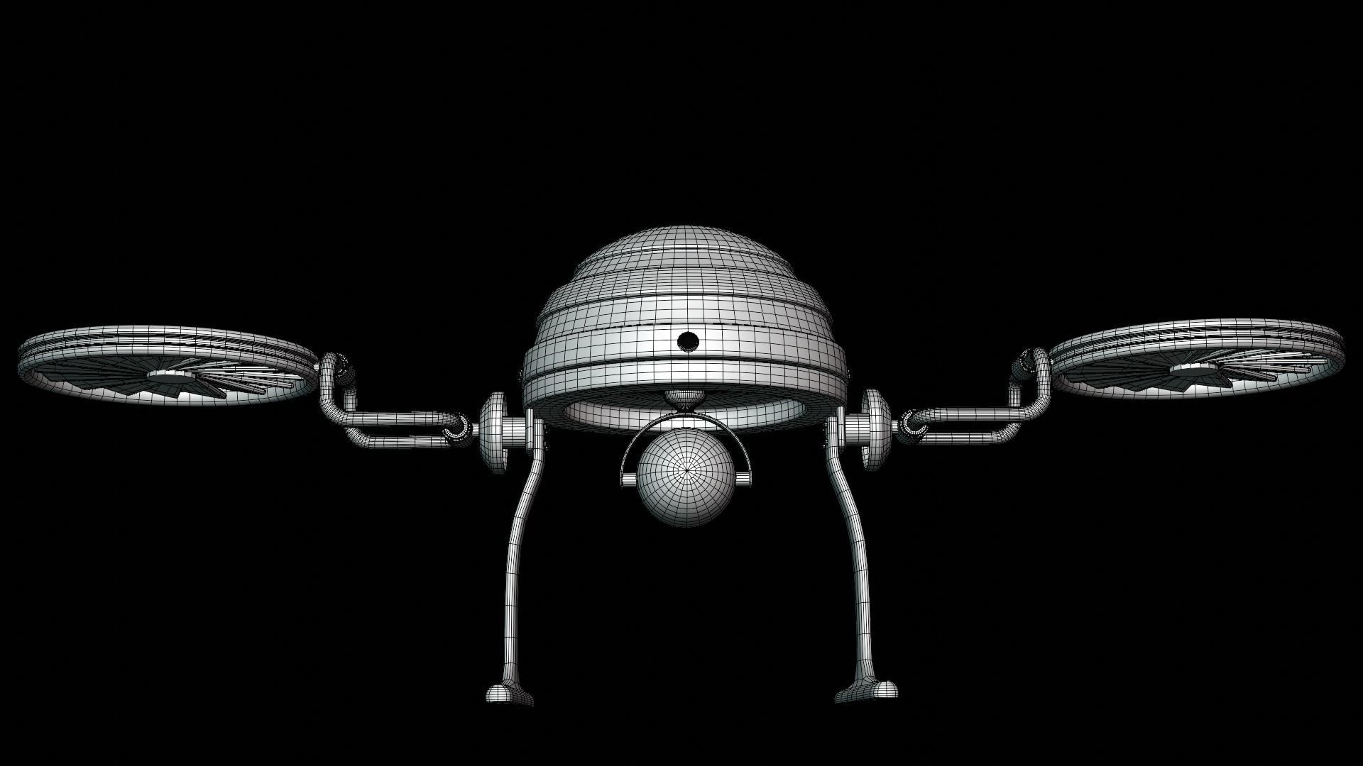 3D model Droid Drone VR / AR / low-poly | CGTrader