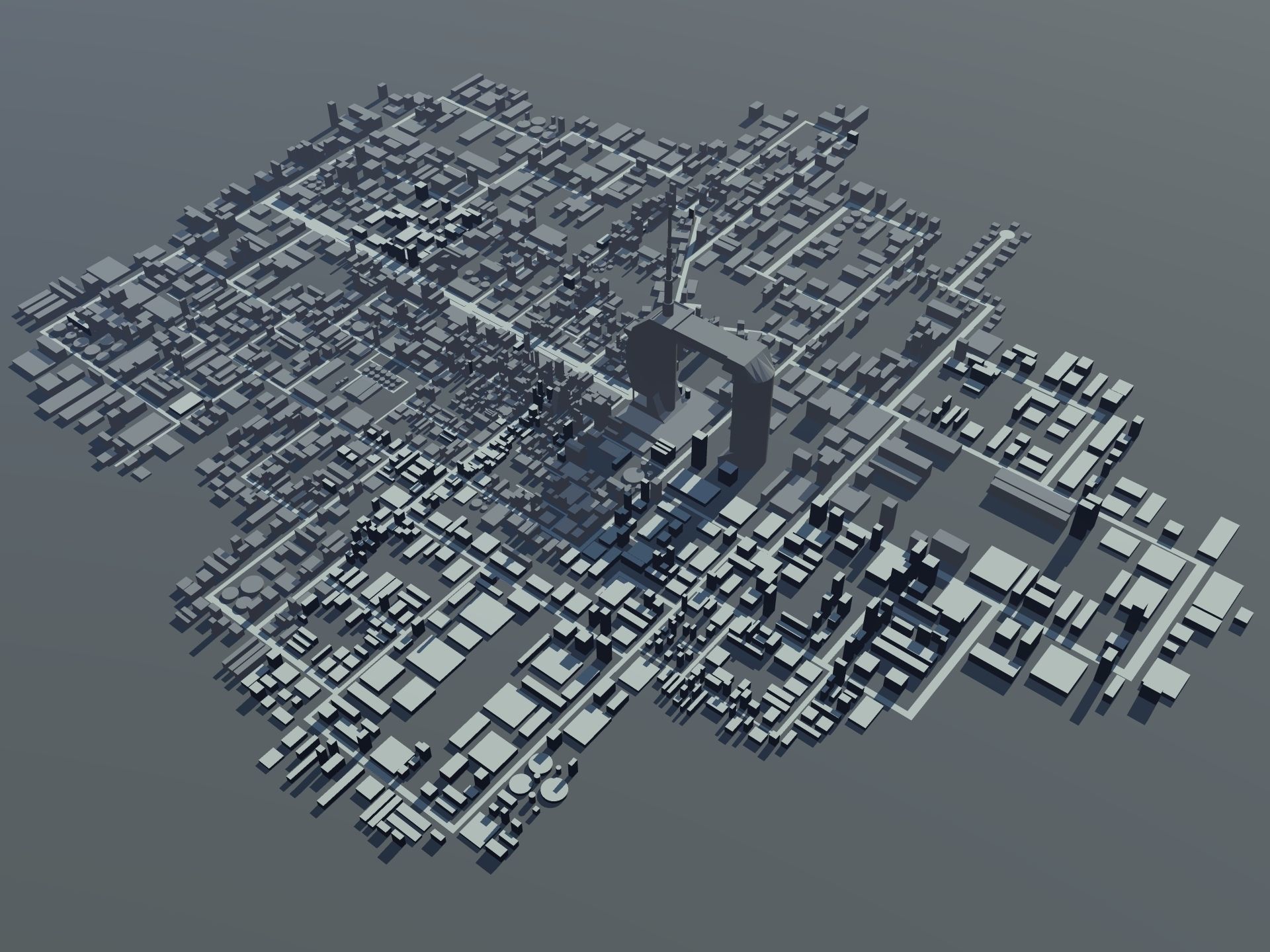 A Simple City free 3D model | CGTrader