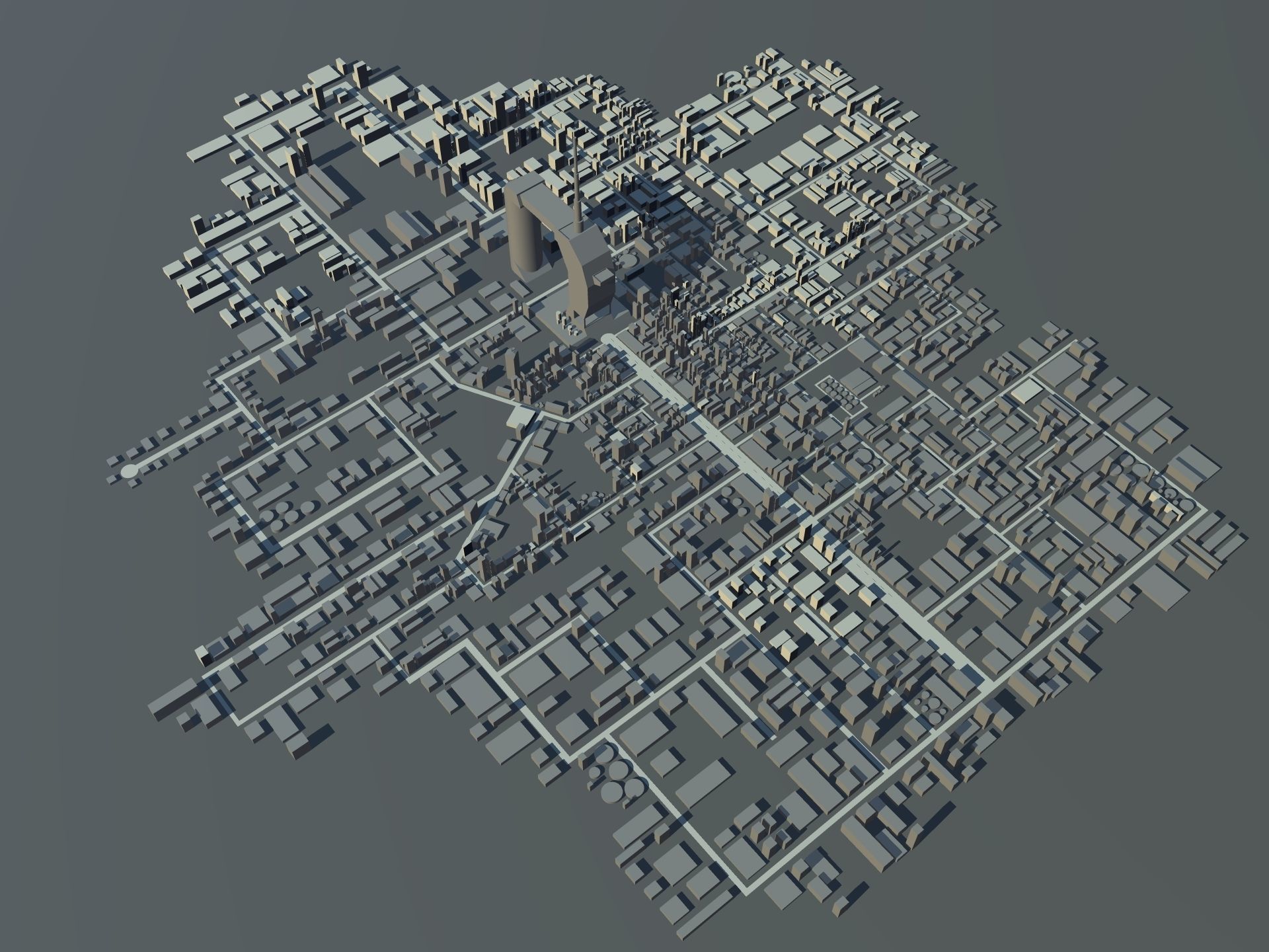 A Simple City free 3D model | CGTrader