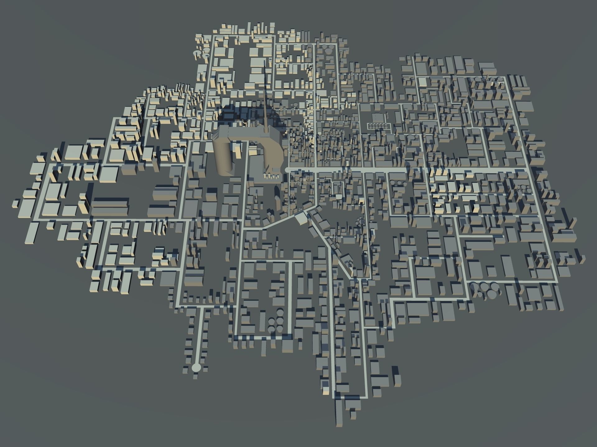 A Simple City free 3D model | CGTrader