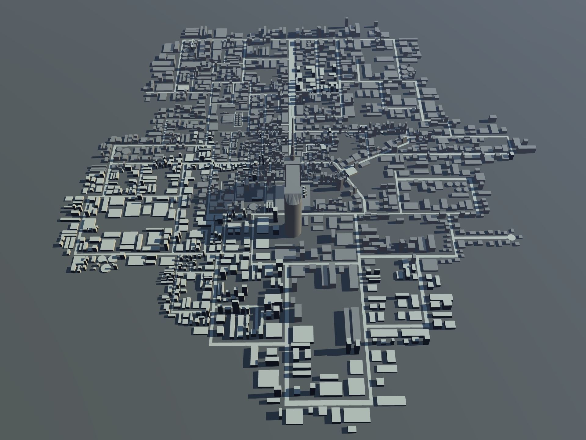 A Simple City free 3D model | CGTrader