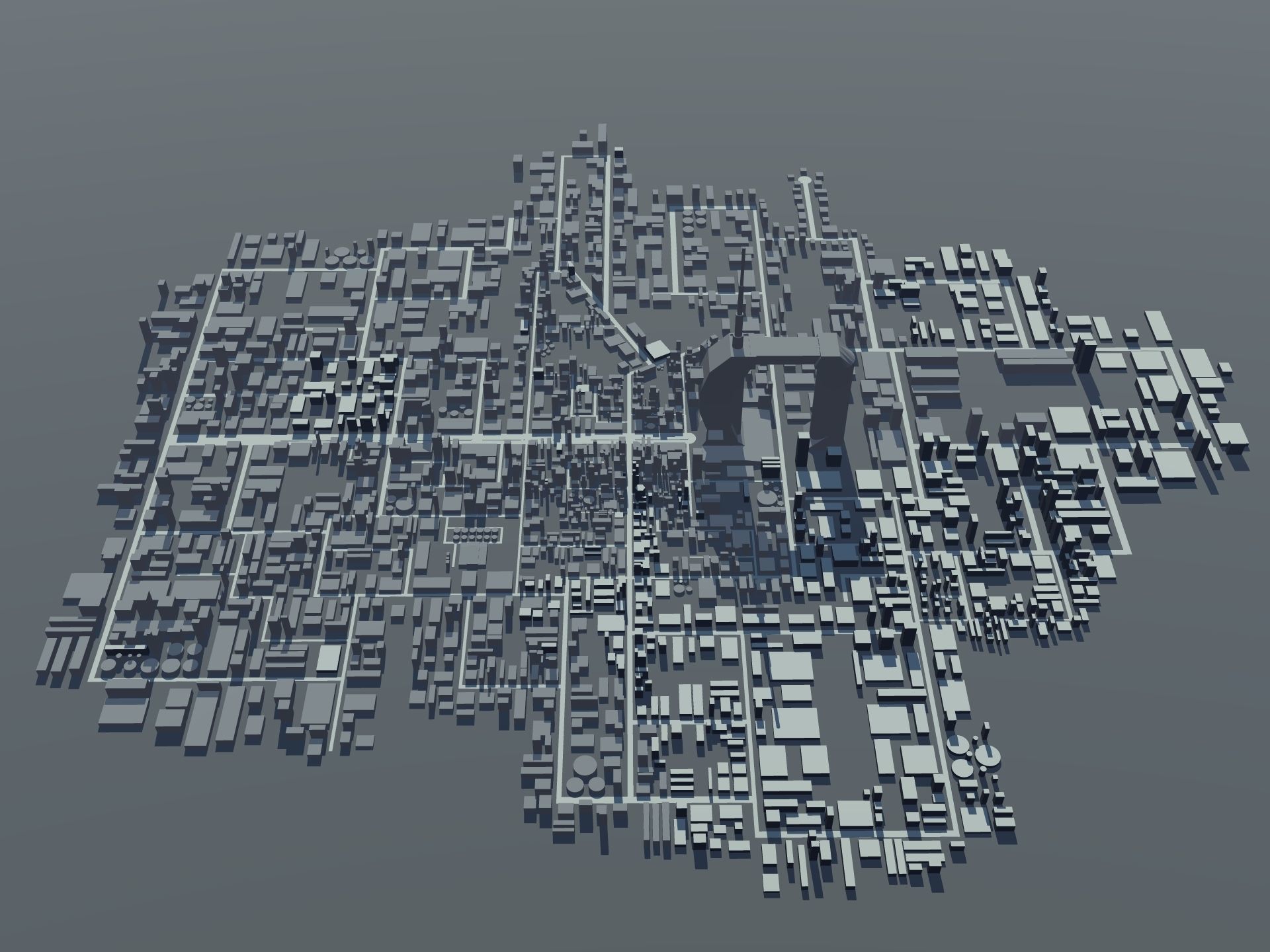 A Simple City free 3D model | CGTrader