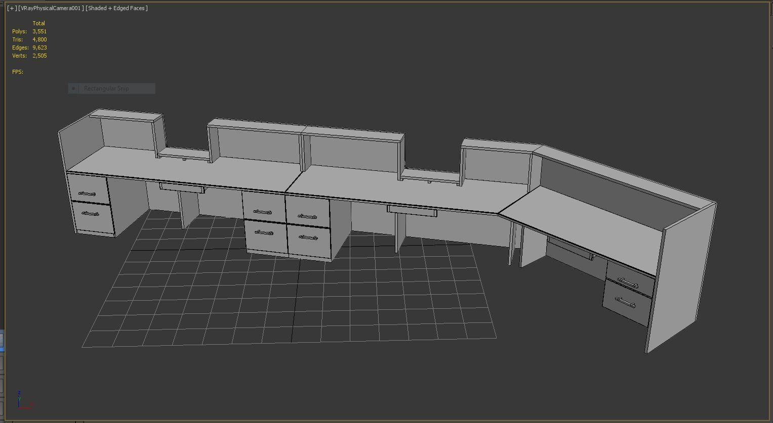 Nurse Station Desk 3D model | CGTrader