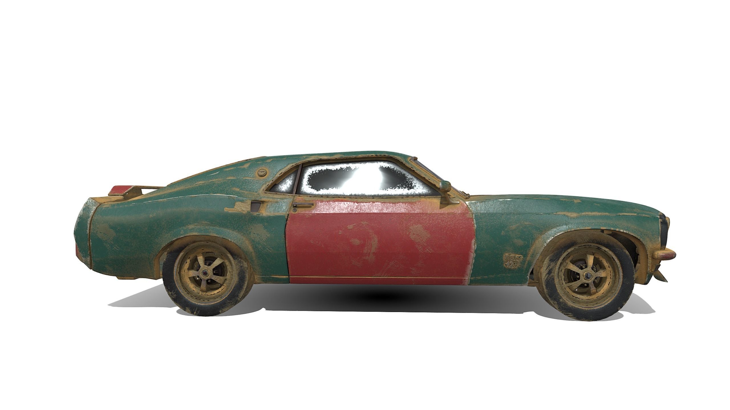 bugatti-chiron old rusty car 3D model | CGTrader