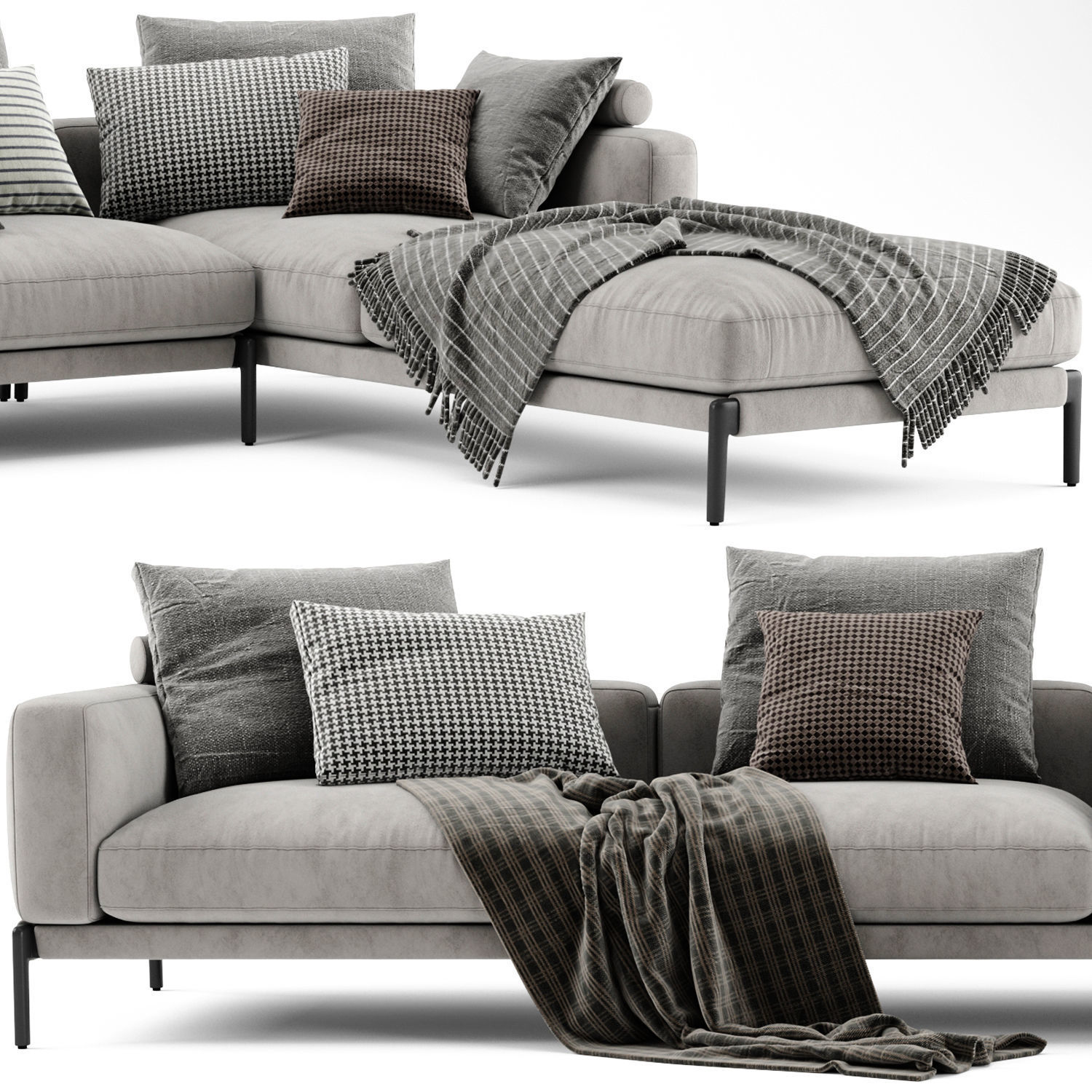 Flexform Romeo Chaise Longue 03 3D model | CGTrader