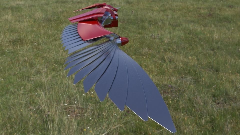 Animated Robot Wings 3D model animated rigged | CGTrader