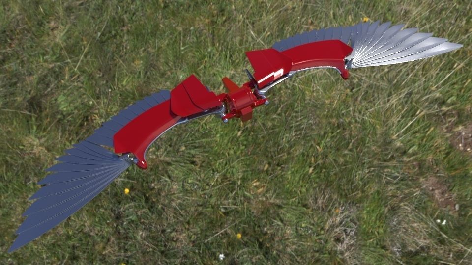 Animated Robot Wings 3D model animated rigged | CGTrader