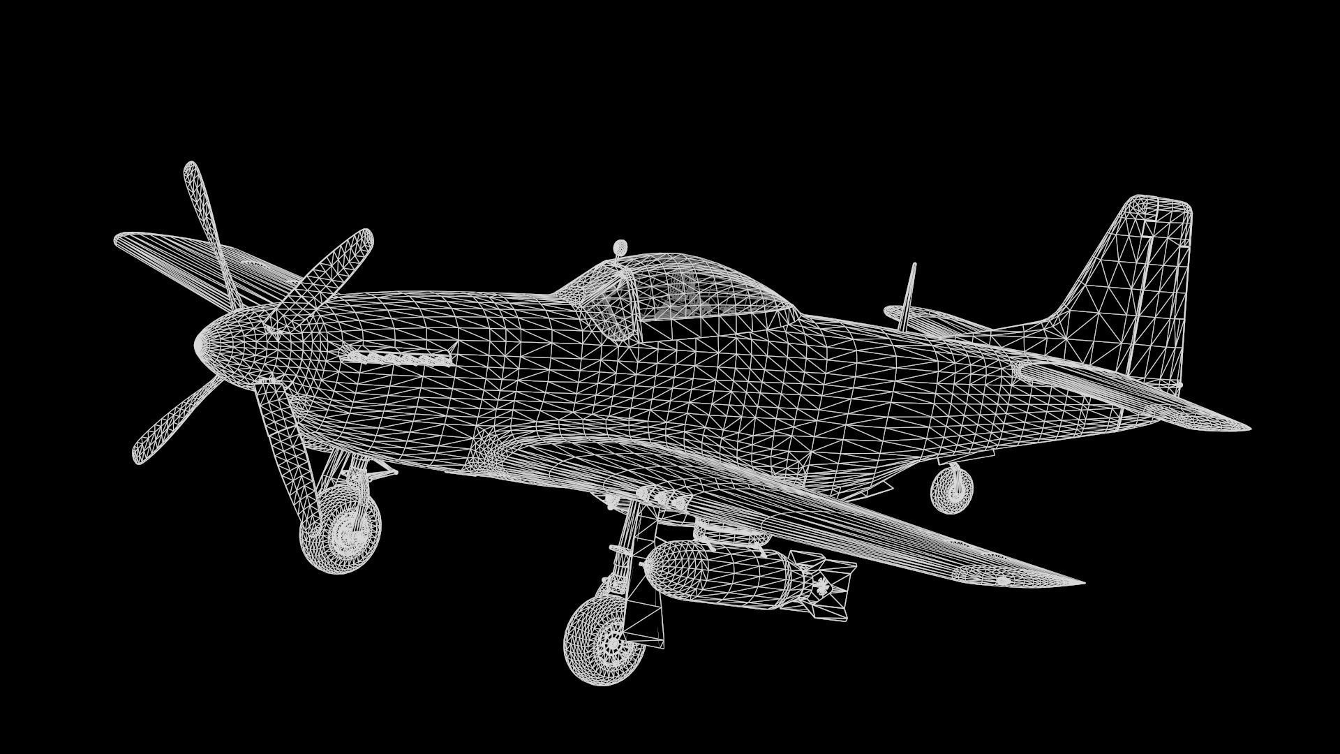 P51D Mustang aircraft 3D model | CGTrader