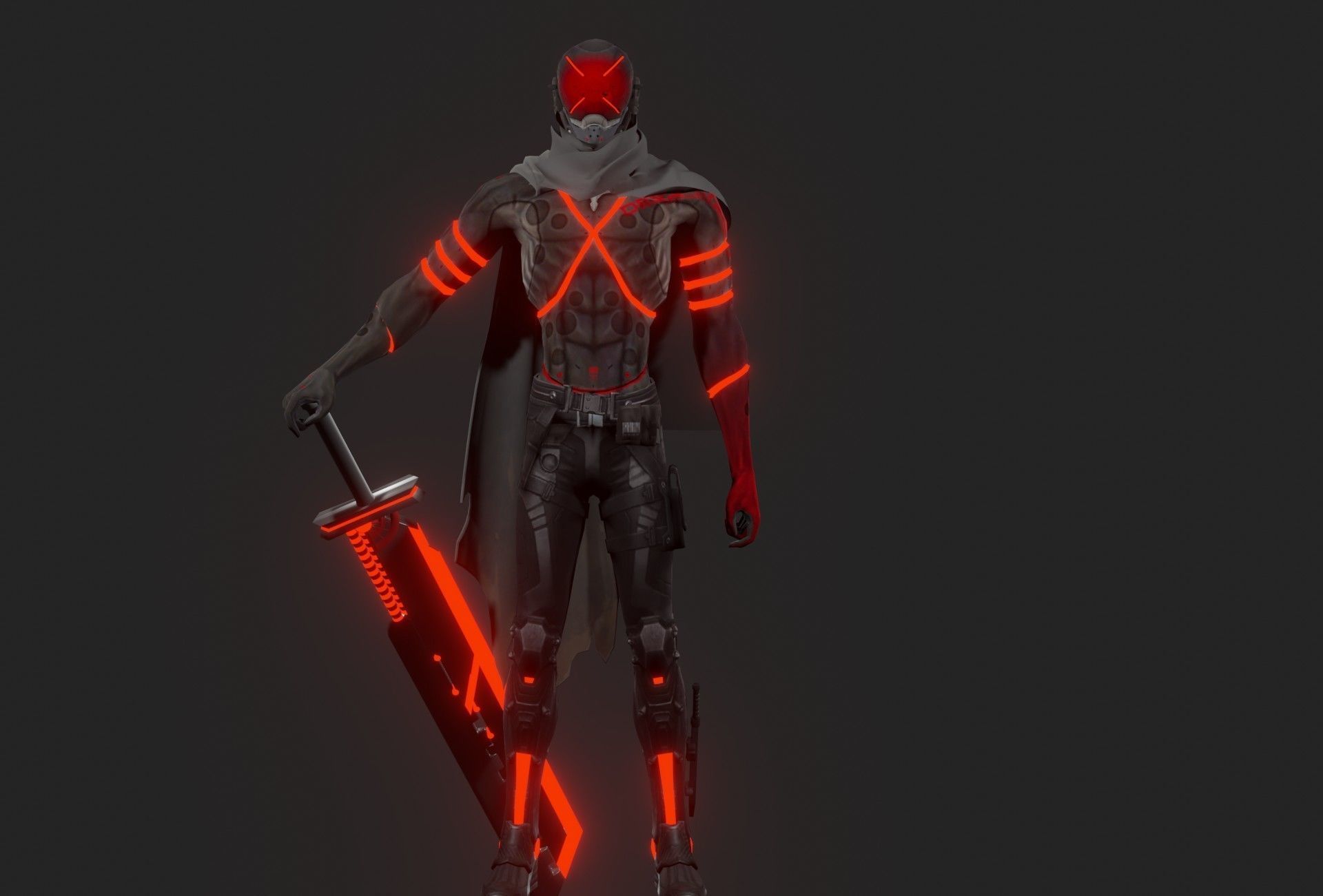 Zero Cyberpunk 3D model animated rigged | CGTrader