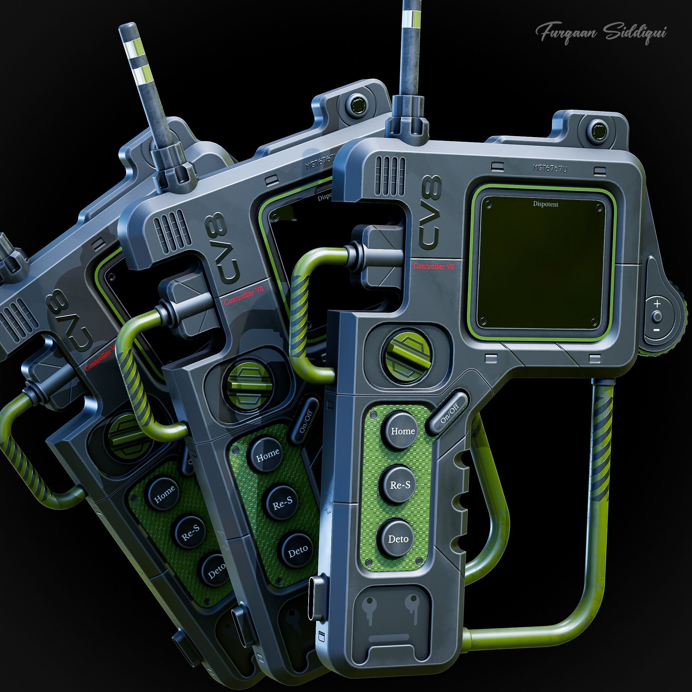 3D model Sci-fi Controller V8 VR / AR / low-poly | CGTrader