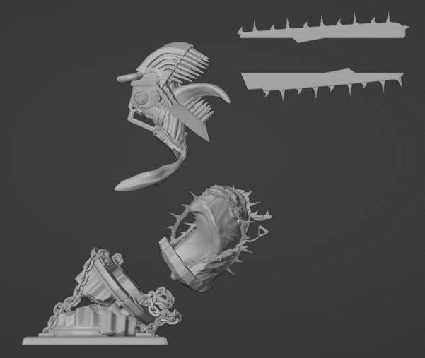 Chainsaw-Man 3D Print Bust Model 3D model 3D printable | CGTrader