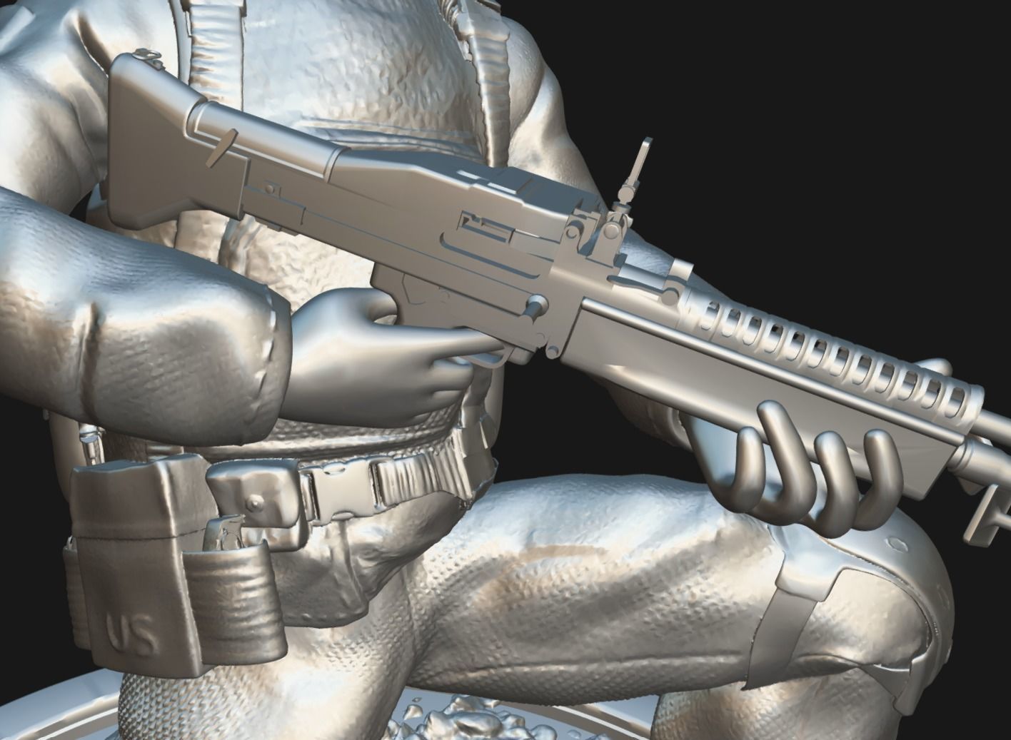 75th Ranger Crouching - US Army 3D model 3D printable | CGTrader