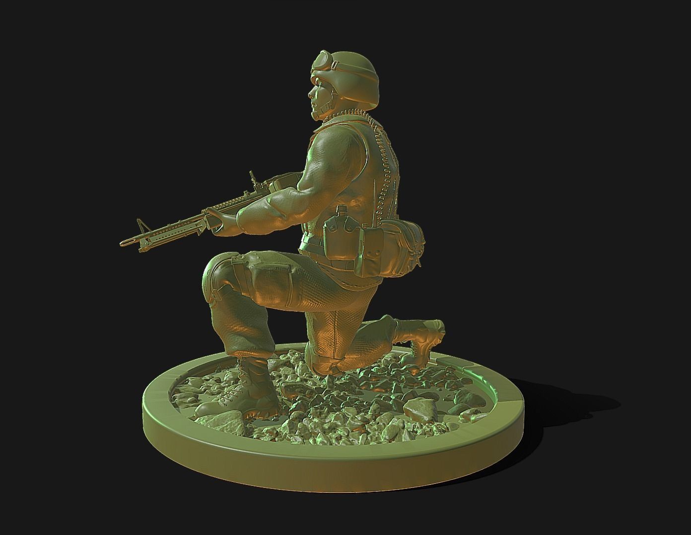 75th Ranger Crouching - US Army 3D model 3D printable | CGTrader