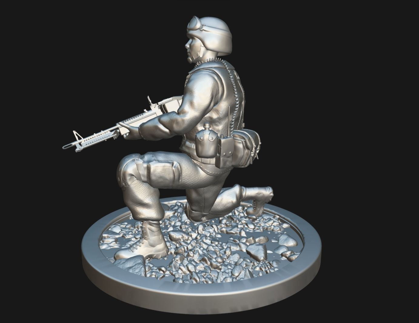 75th Ranger Crouching - US Army 3D model 3D printable | CGTrader