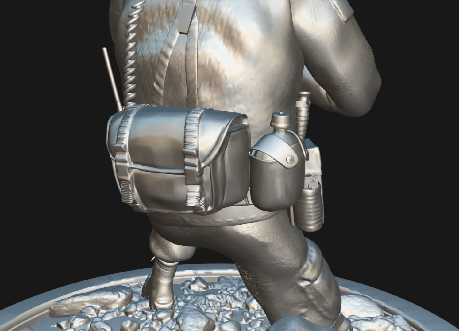 75th Ranger Crouching Aiming - US Army 3D model 3D printable | CGTrader