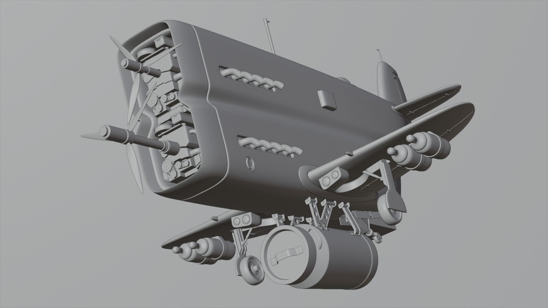 High-Poly Cartoon Plane free 3D model | CGTrader