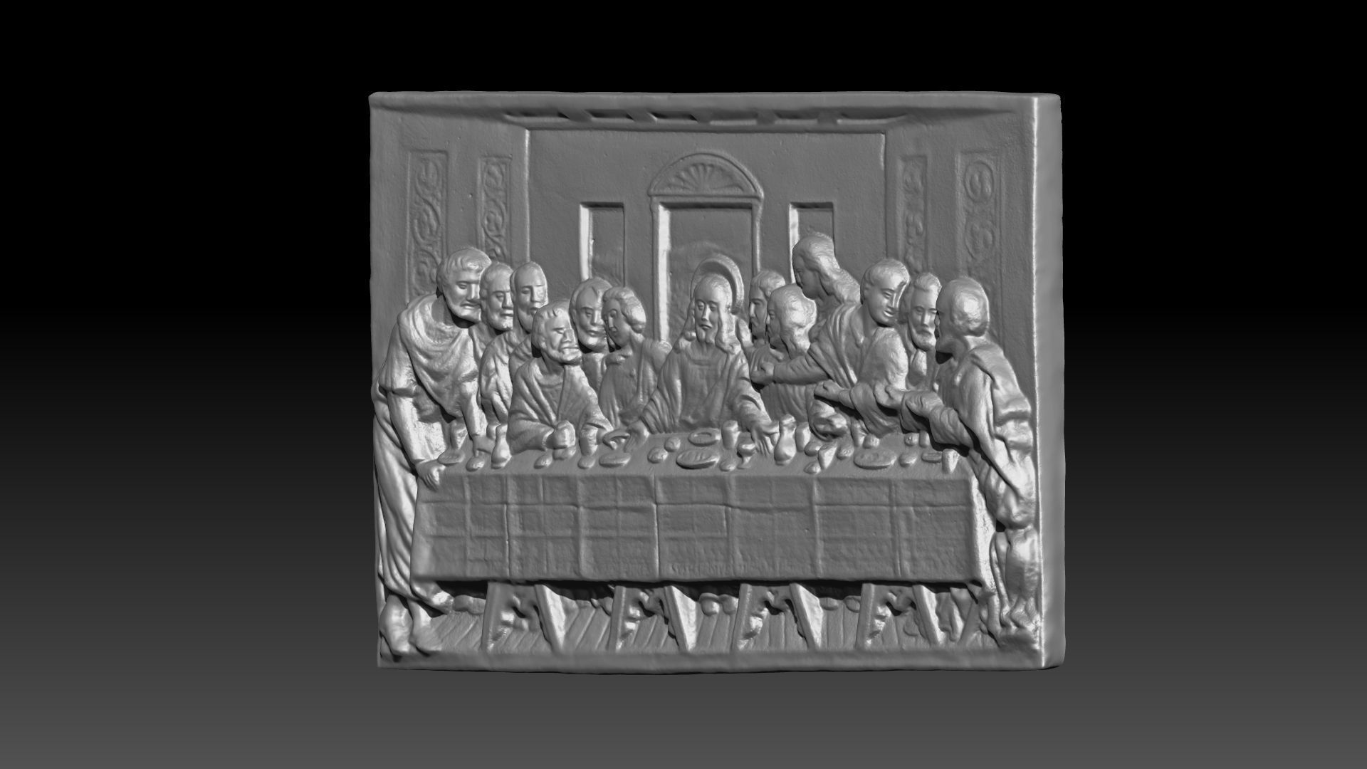Last Supper Bas-Relief 3D model 3D printable | CGTrader