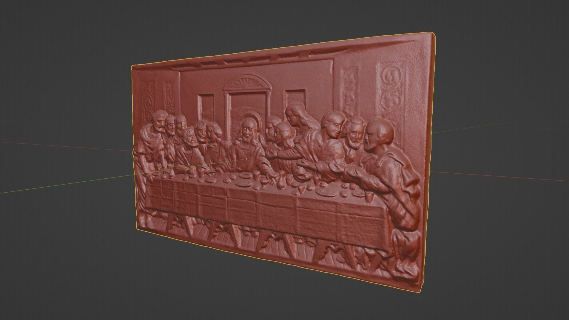 Last Supper Bas Relief 3d Model 3d Printable Cgtrader
