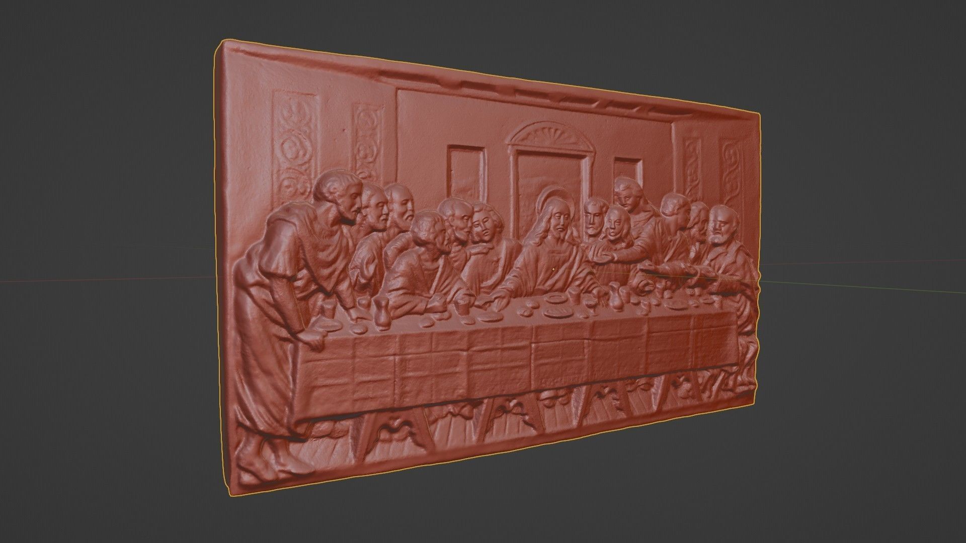 Last Supper Bas Relief 3d Model 3d Printable Cgtrader
