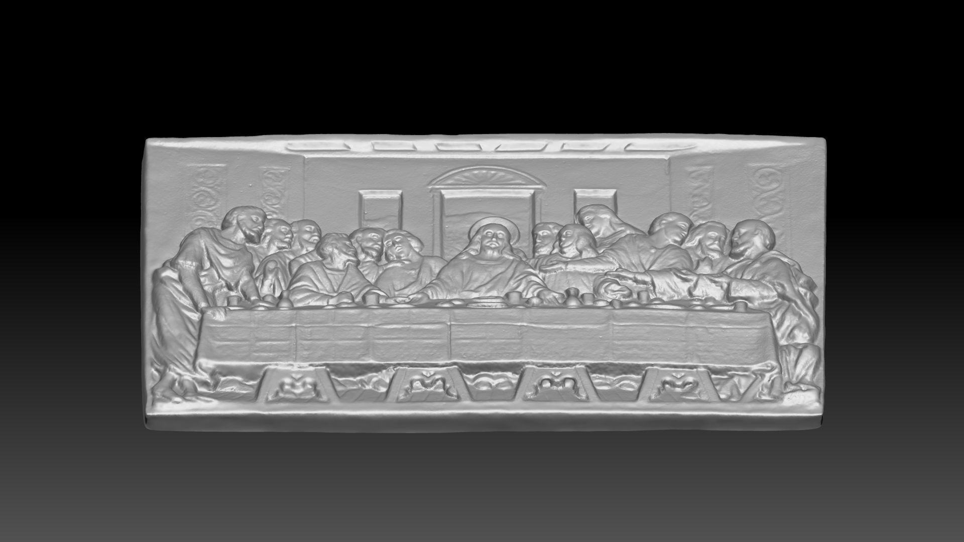 Last Supper Bas Relief 3d Model 3d Printable Cgtrader
