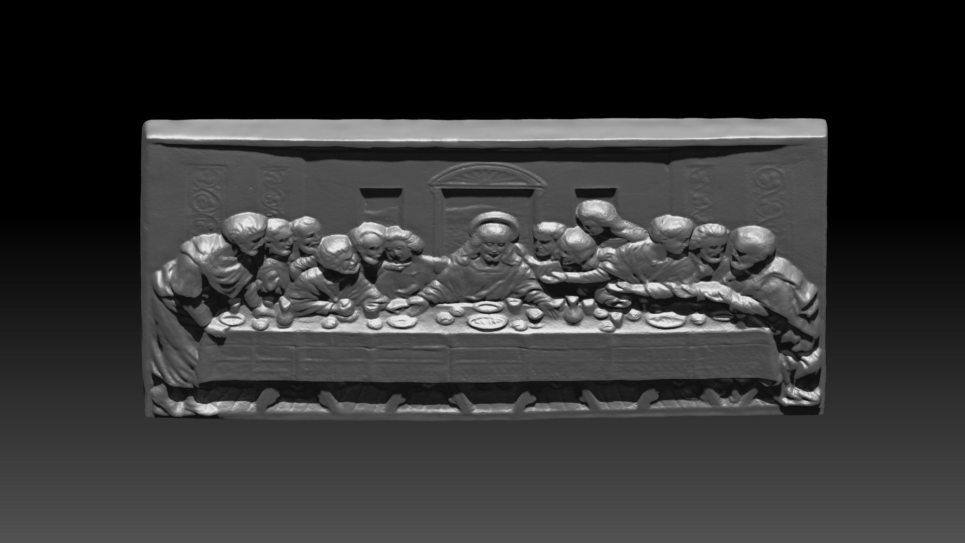 Last Supper Bas-Relief 3D model 3D printable | CGTrader