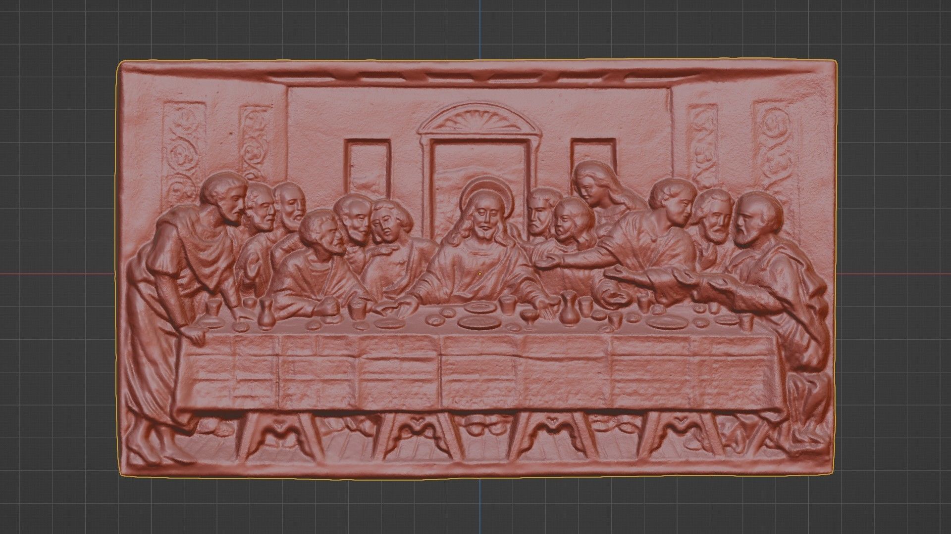 Last Supper Bas-Relief 3D model 3D printable | CGTrader