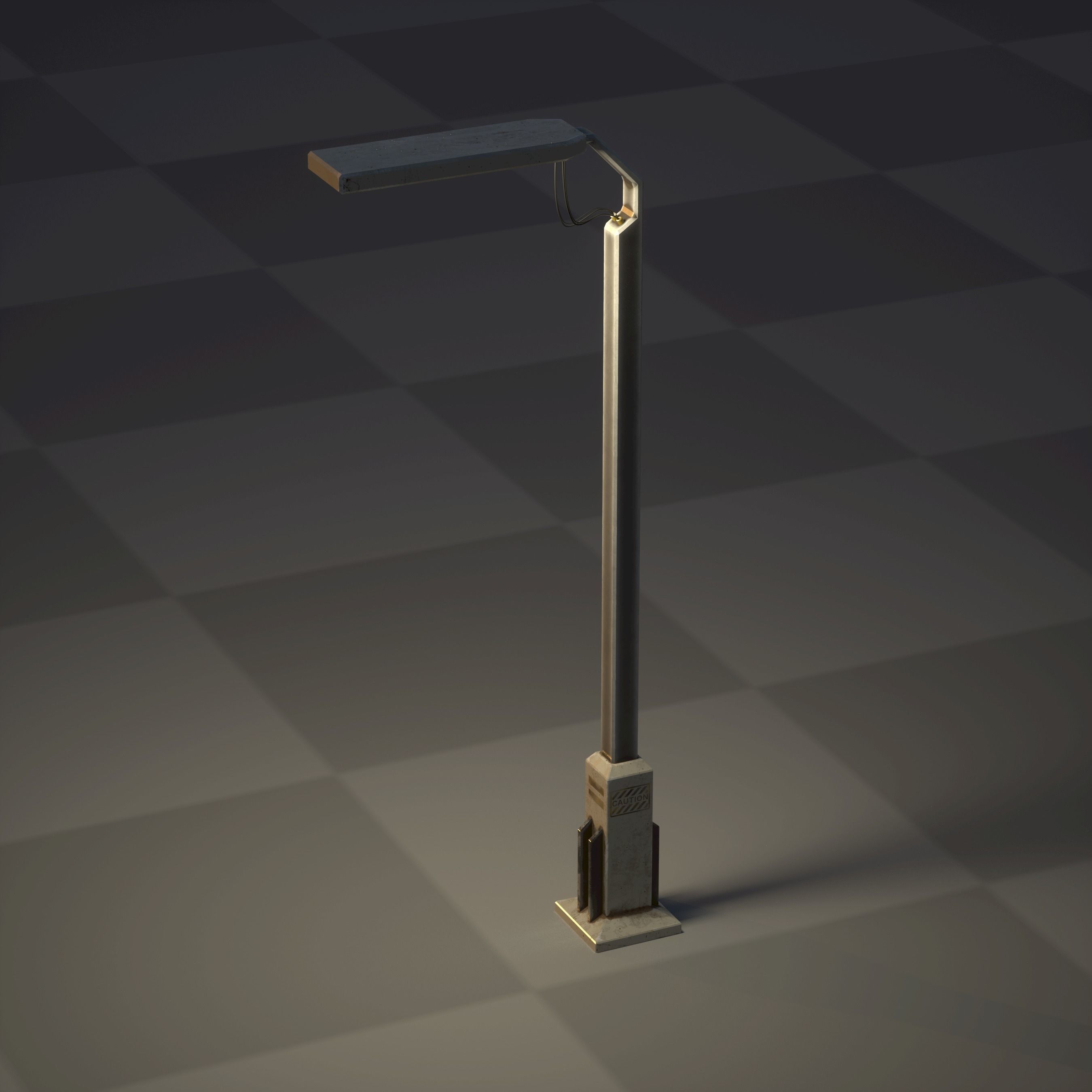 Cyberpunk-style street lights 3D model | CGTrader