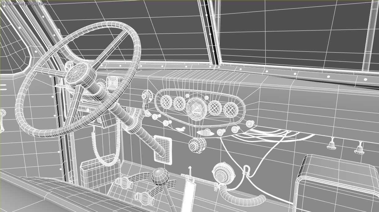 Fire Truck - ENGINE 97 1953 FWD Pumper high poly 3D model | CGTrader