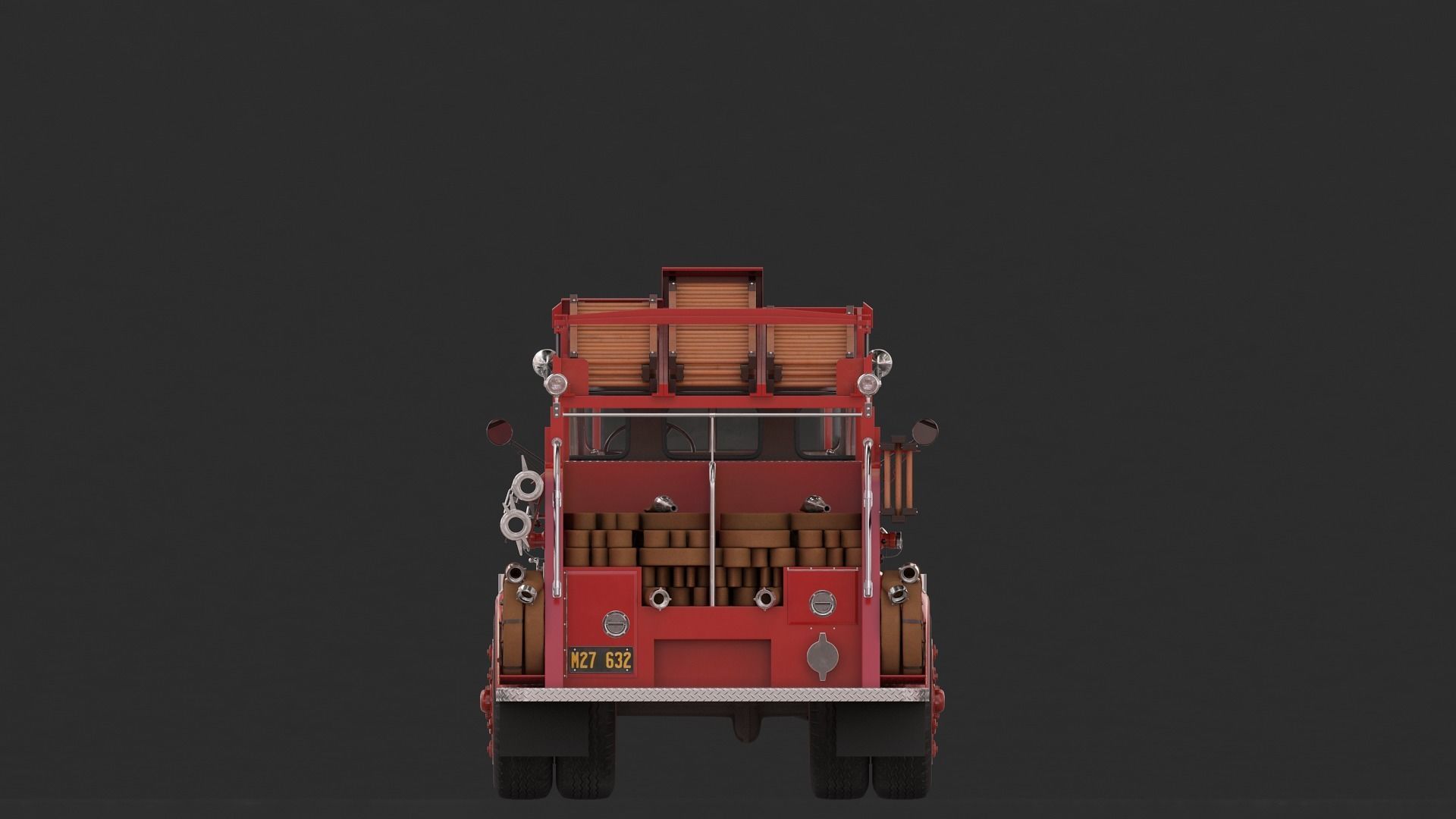 Fire Truck - ENGINE 97 1953 FWD Pumper high poly 3D model | CGTrader