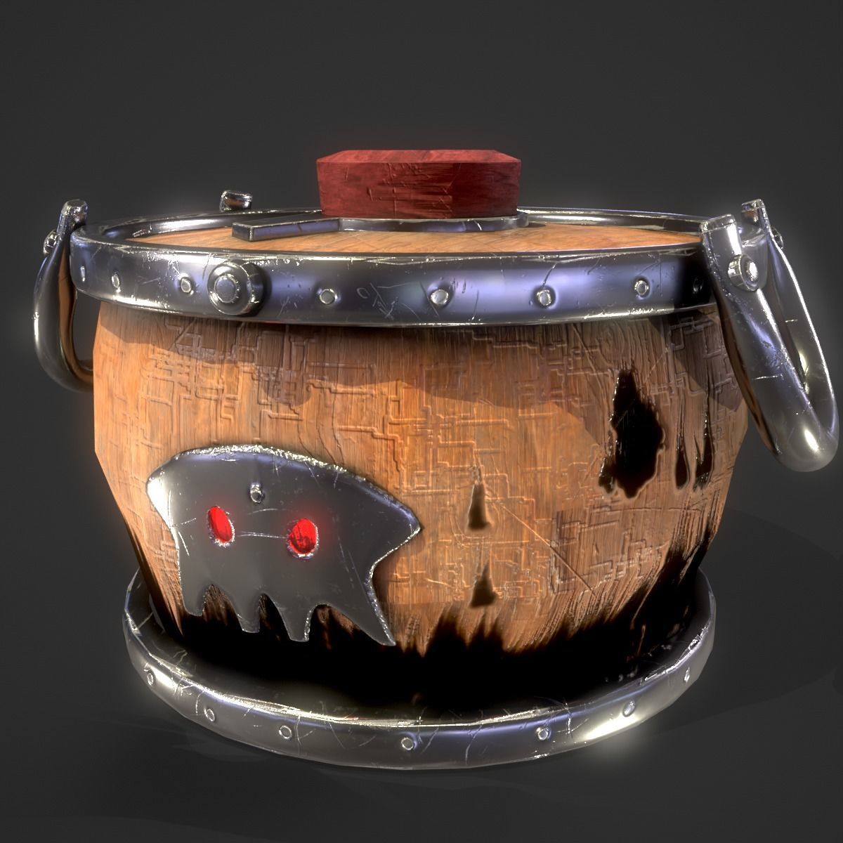 3D model Burned Pot Model with PBR texturing VR / AR / low-poly | CGTrader