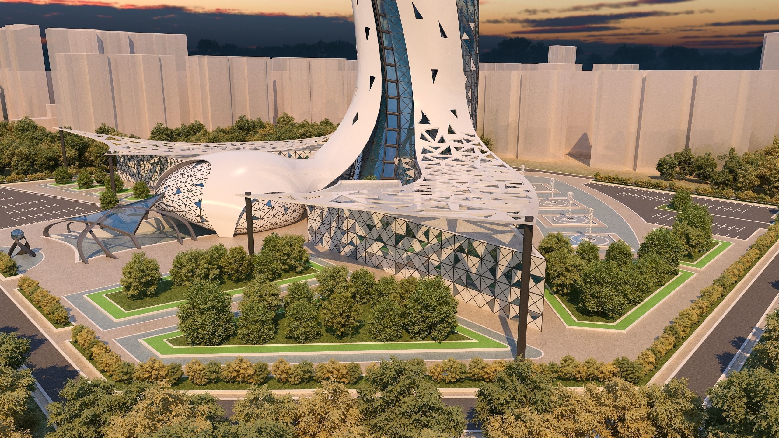 0060 - Organic-Parametric Skyscraper 3D model | CGTrader