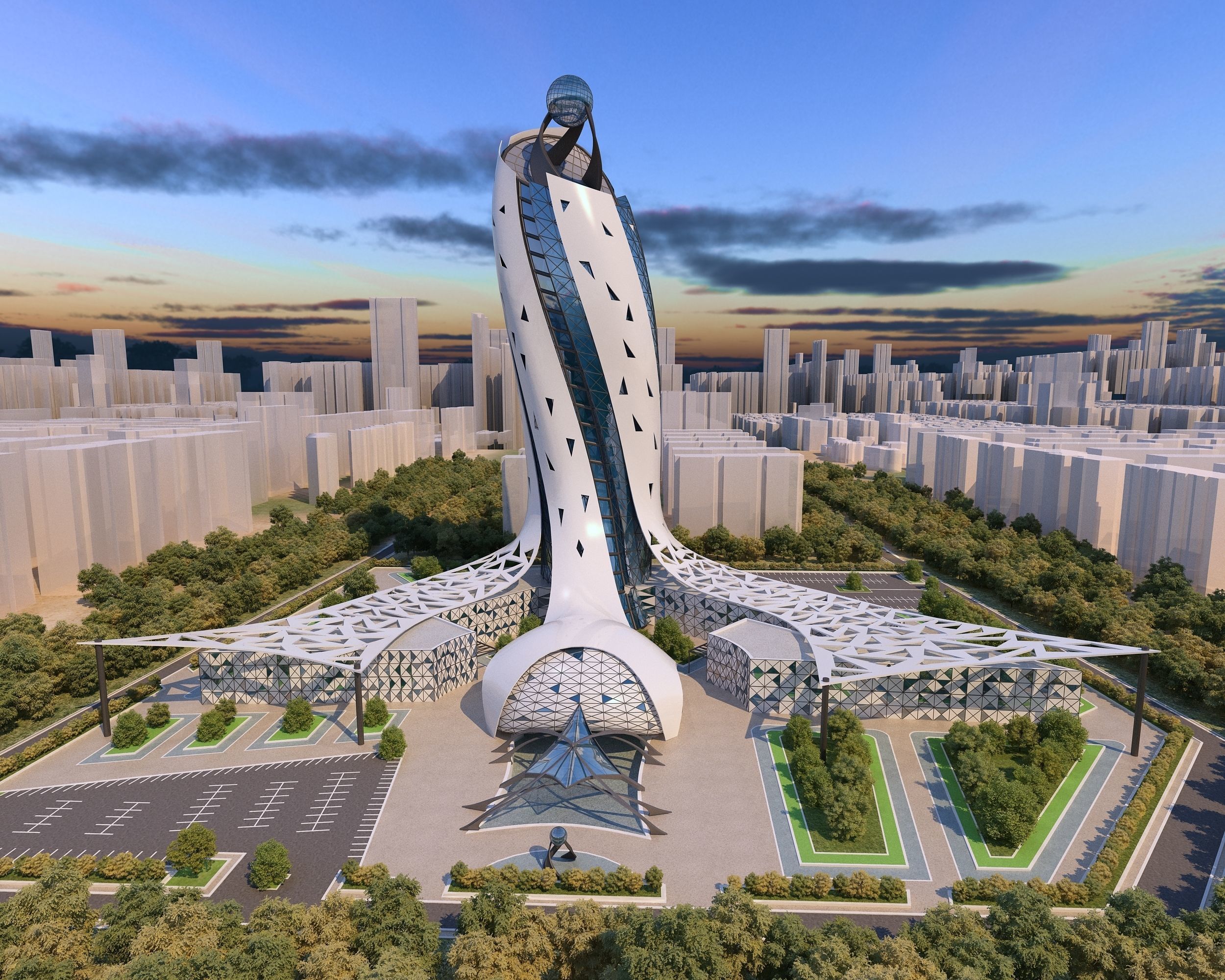 0060 - Organic-Parametric Skyscraper 3D model | CGTrader