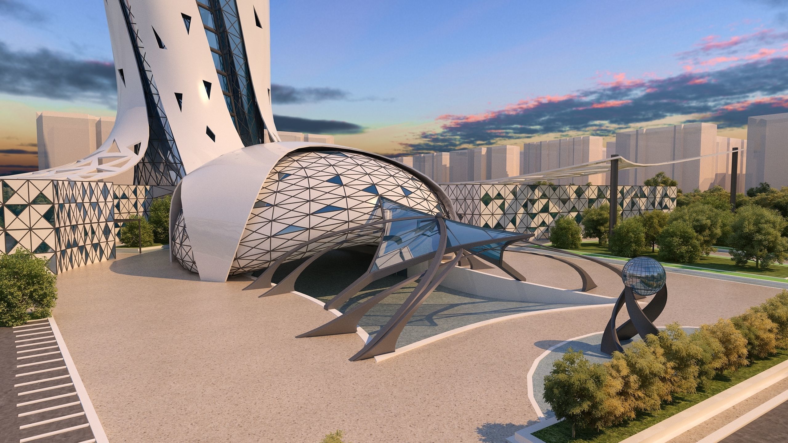 0060 - Organic-Parametric Skyscraper 3D model | CGTrader