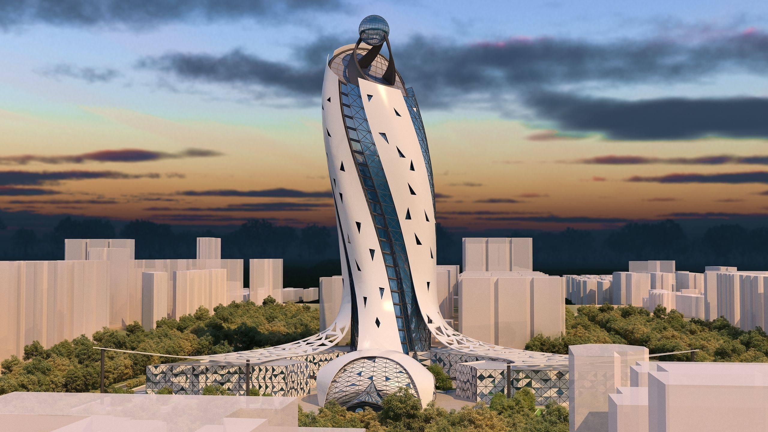 0060 - Organic-Parametric Skyscraper 3D model | CGTrader