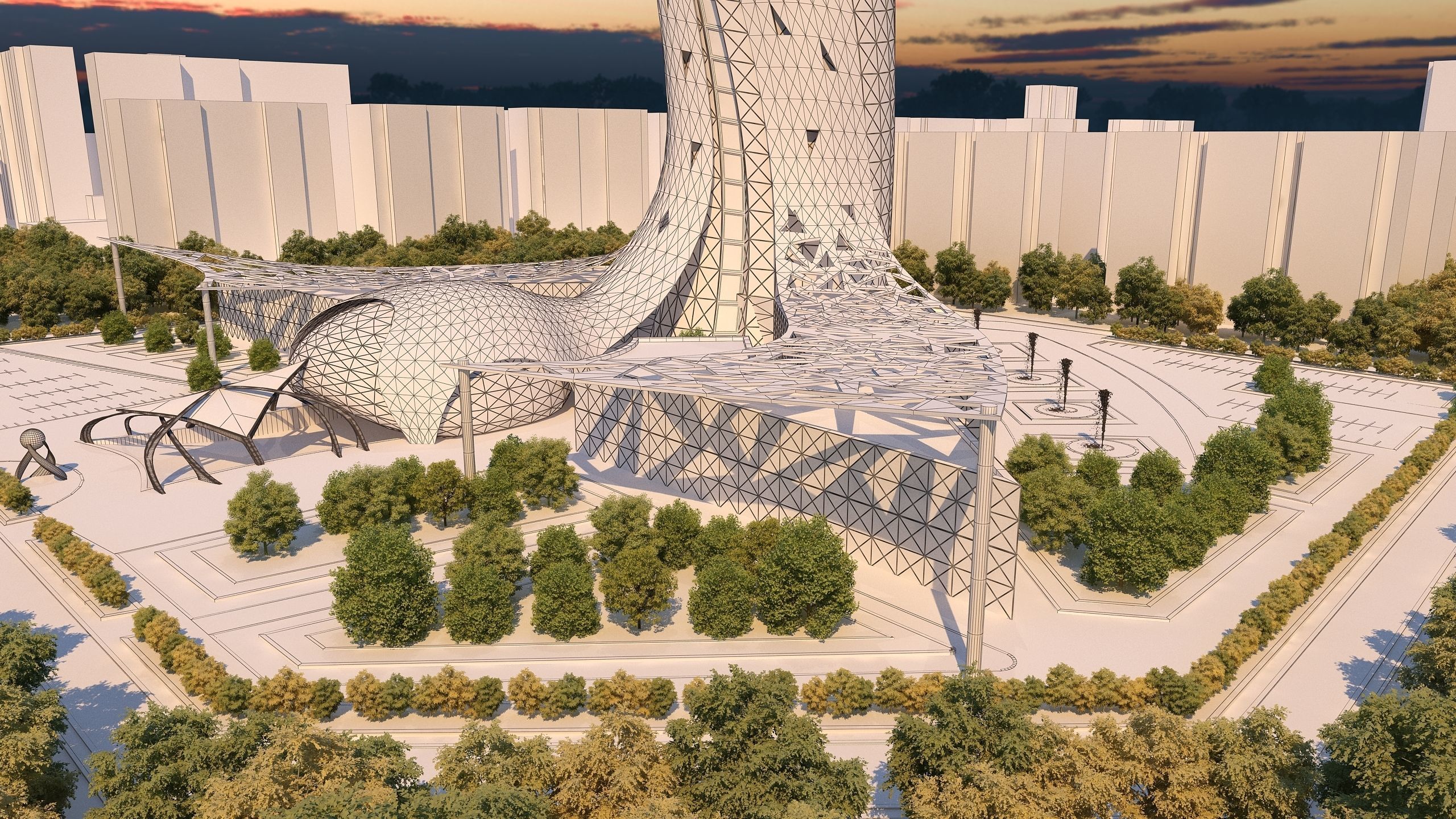 0060 - Organic-Parametric Skyscraper 3D model | CGTrader