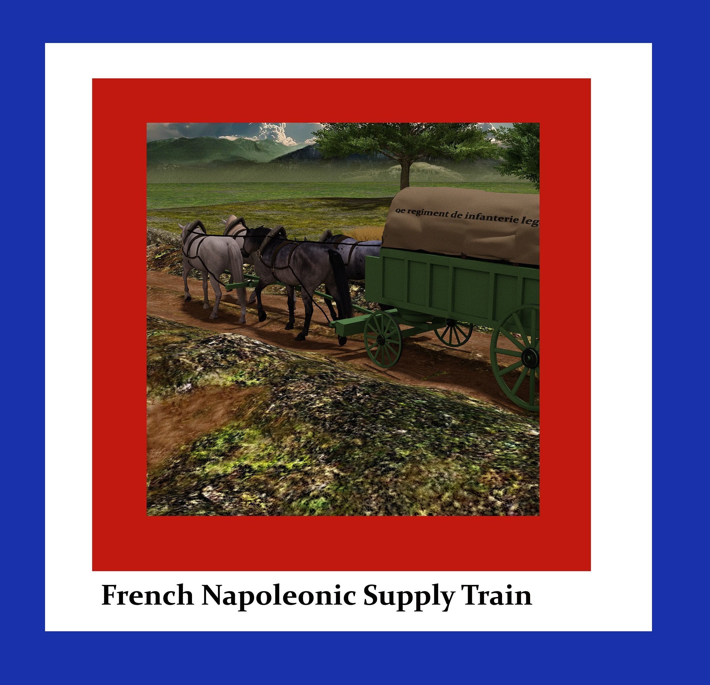 French Napoleonic Supply Train 3D model | CGTrader