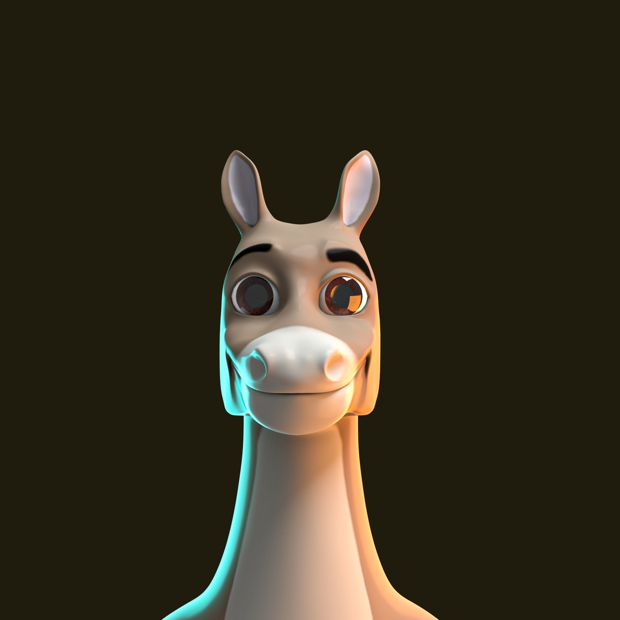 3D model Stylized Male Donkey Rigged VR / AR / low-poly | CGTrader