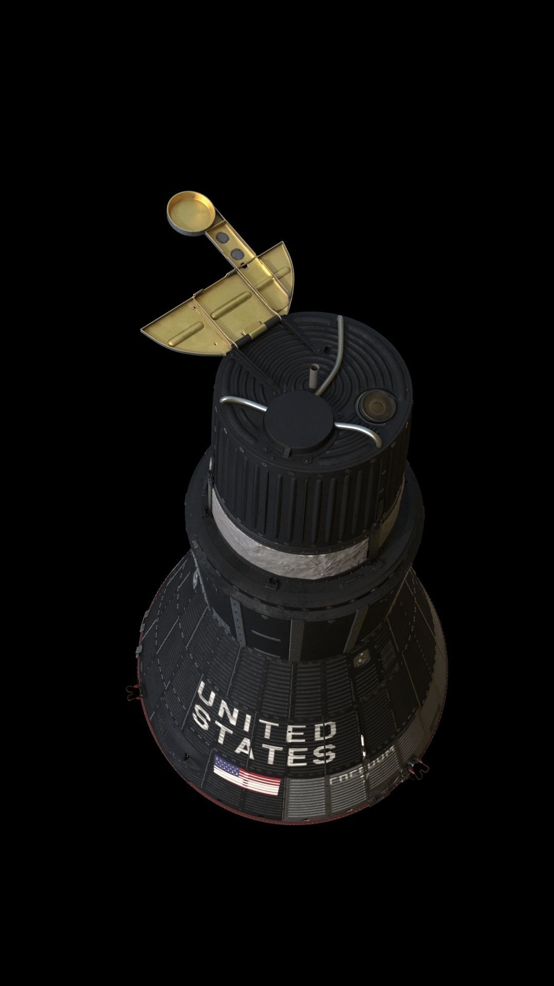 High quality 3D model Mercury Freedom7 capsule 3D model | CGTrader