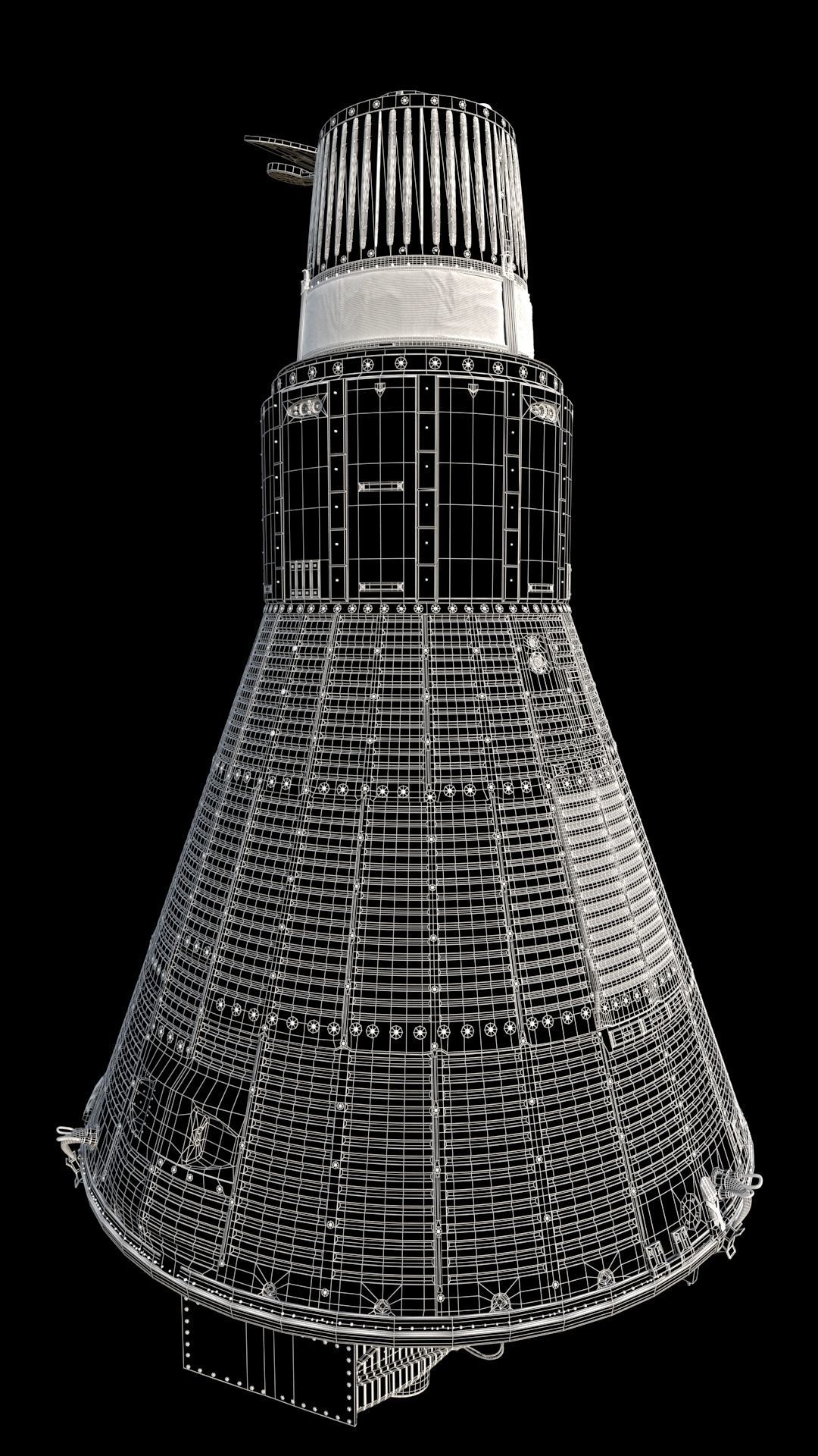High quality 3D model Mercury Freedom7 capsule 3D model | CGTrader