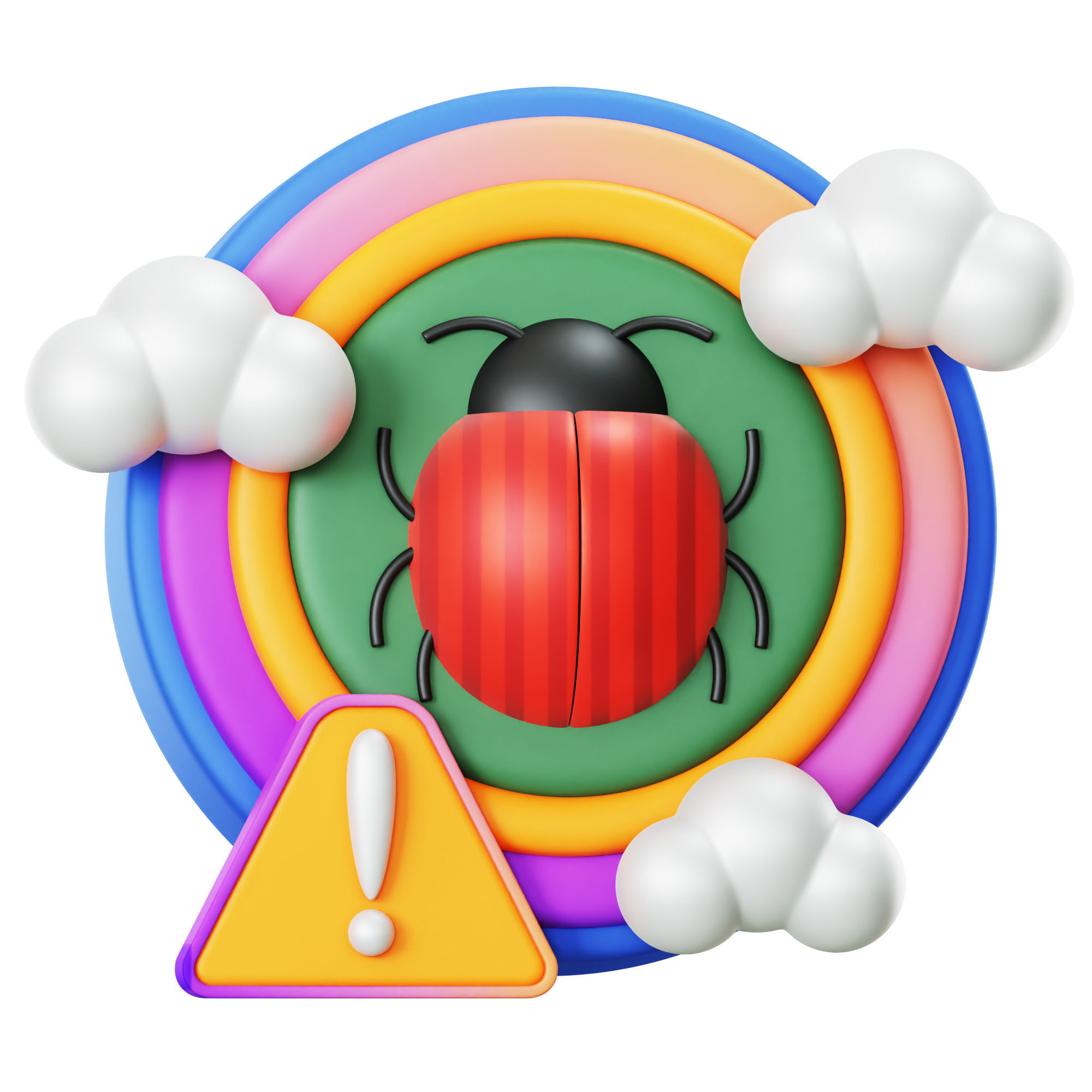 3D model Bug Alert 3D Icon VR / AR / low-poly | CGTrader