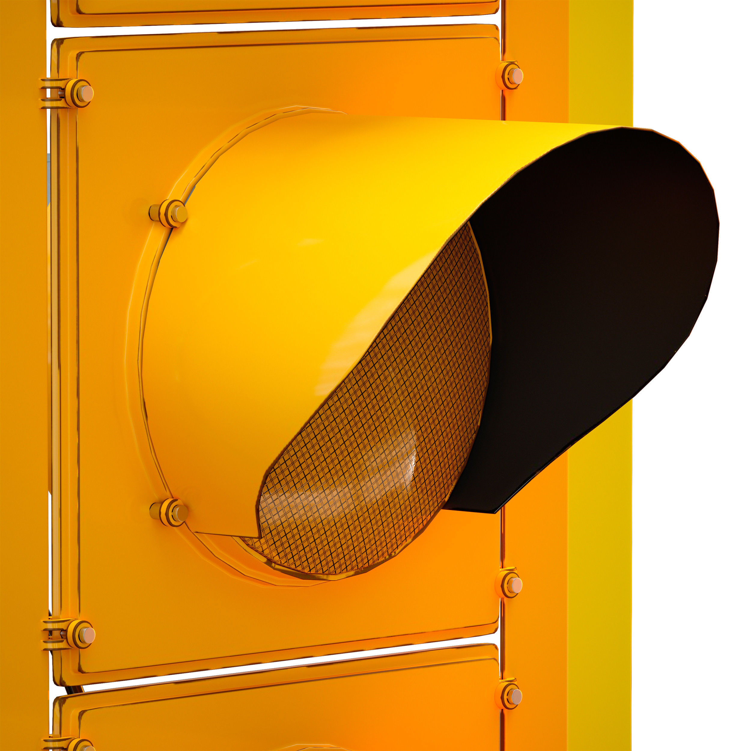 Yellow traffic light 3D model | CGTrader