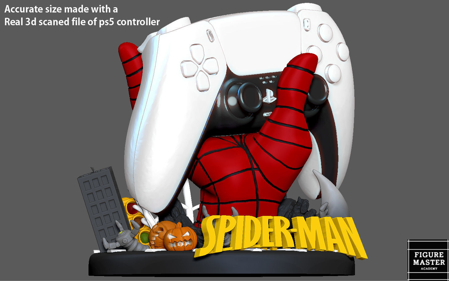 SPIDERMAN COMICS HAND PS4 PS5 CONTROLLER HOLDER ANIME CHARACTER 3D ...